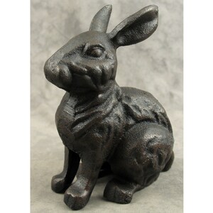 French Country RABBIT Cast Iron DOORSTOP STATUE Farm Wildlife - Etsy