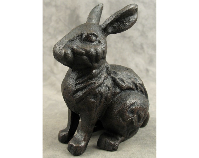 French Country RABBIT Cast Iron DOORSTOP STATUE Farm Wildlife - Etsy