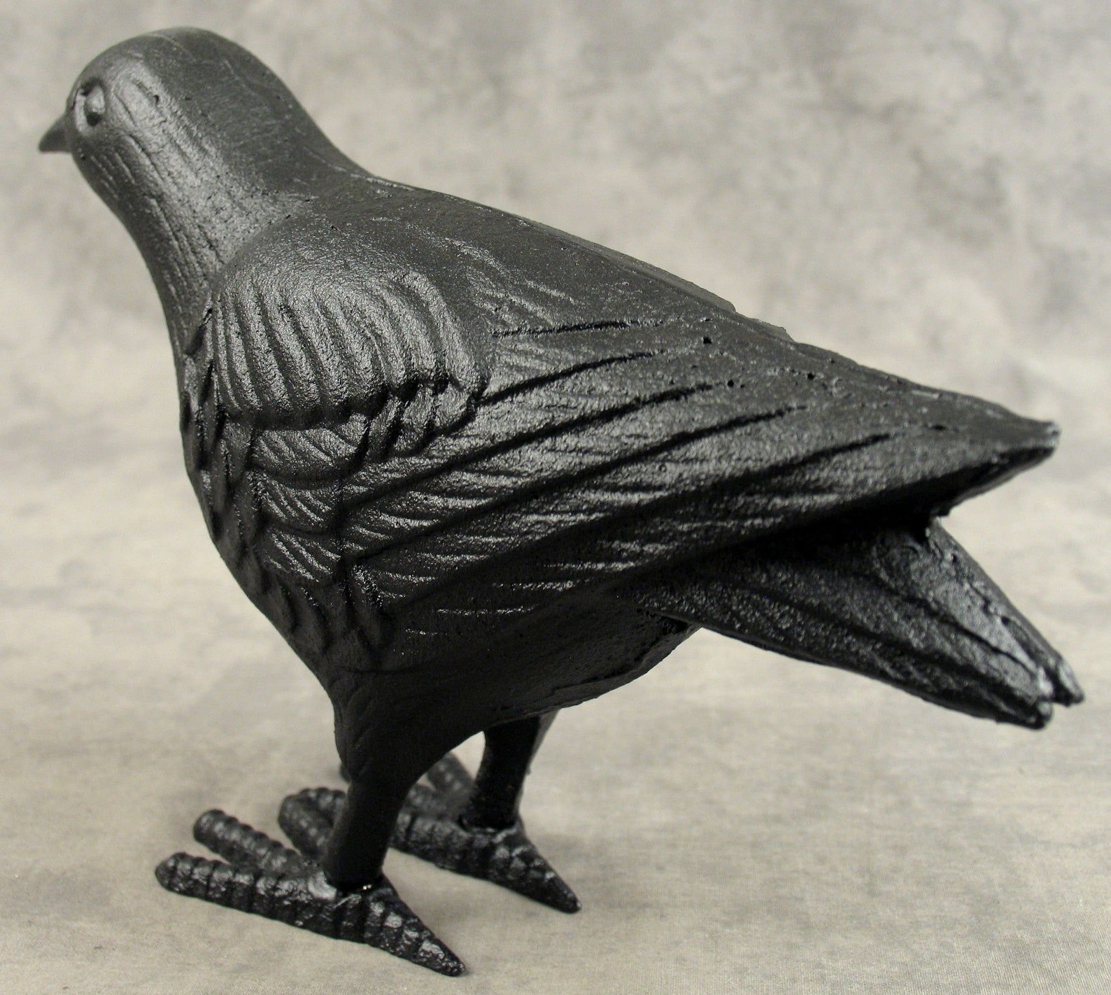 Large BLACK CROW Cast Iron STATUE Raven Black Bird Wildlife - Etsy