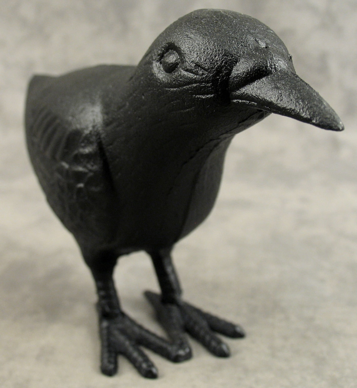Large BLACK CROW Cast Iron STATUE Raven Black Bird Wildlife - Etsy