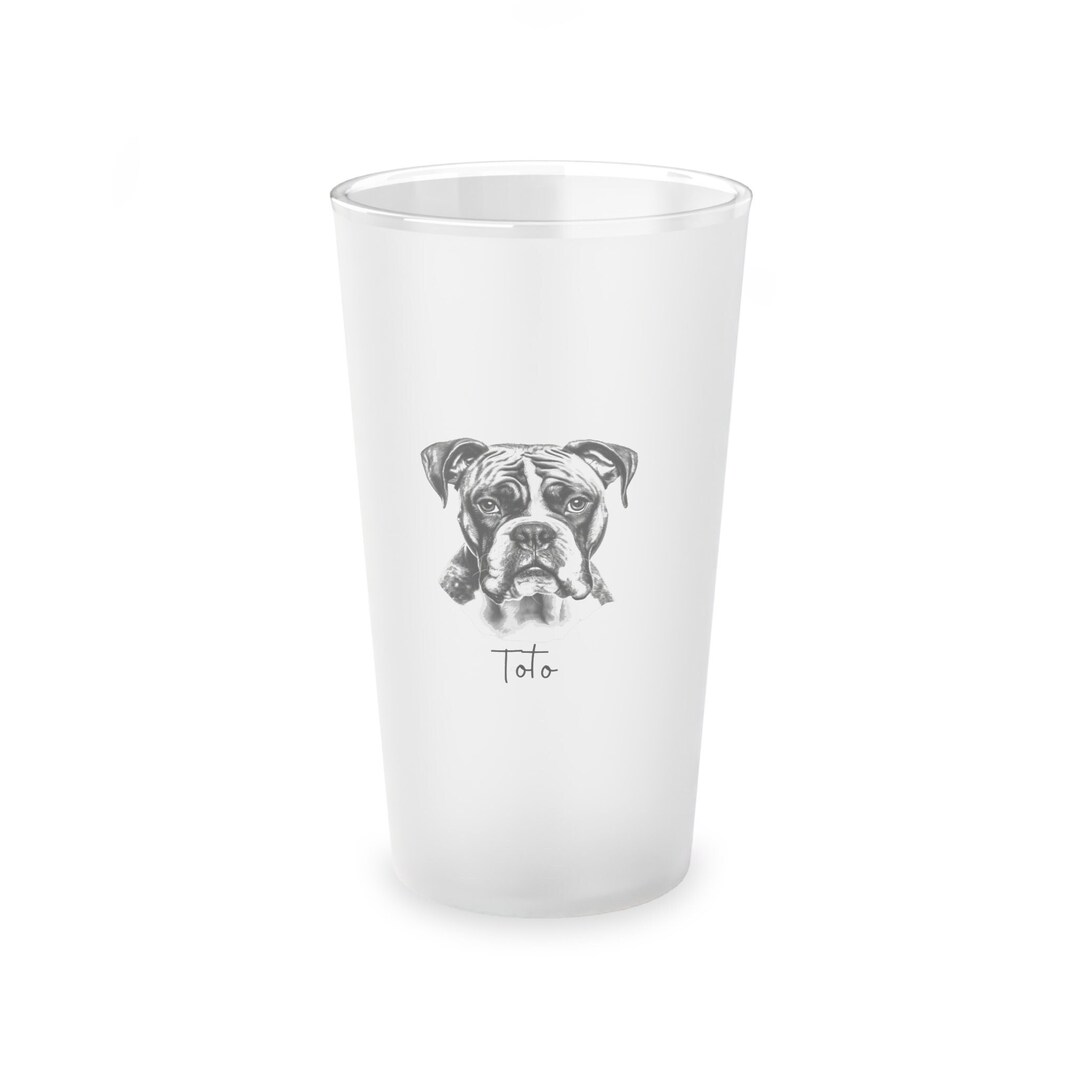 Personalized Boxer Pint Glass Custom Boxer Dog Gifts Beer Gift for Dog ...