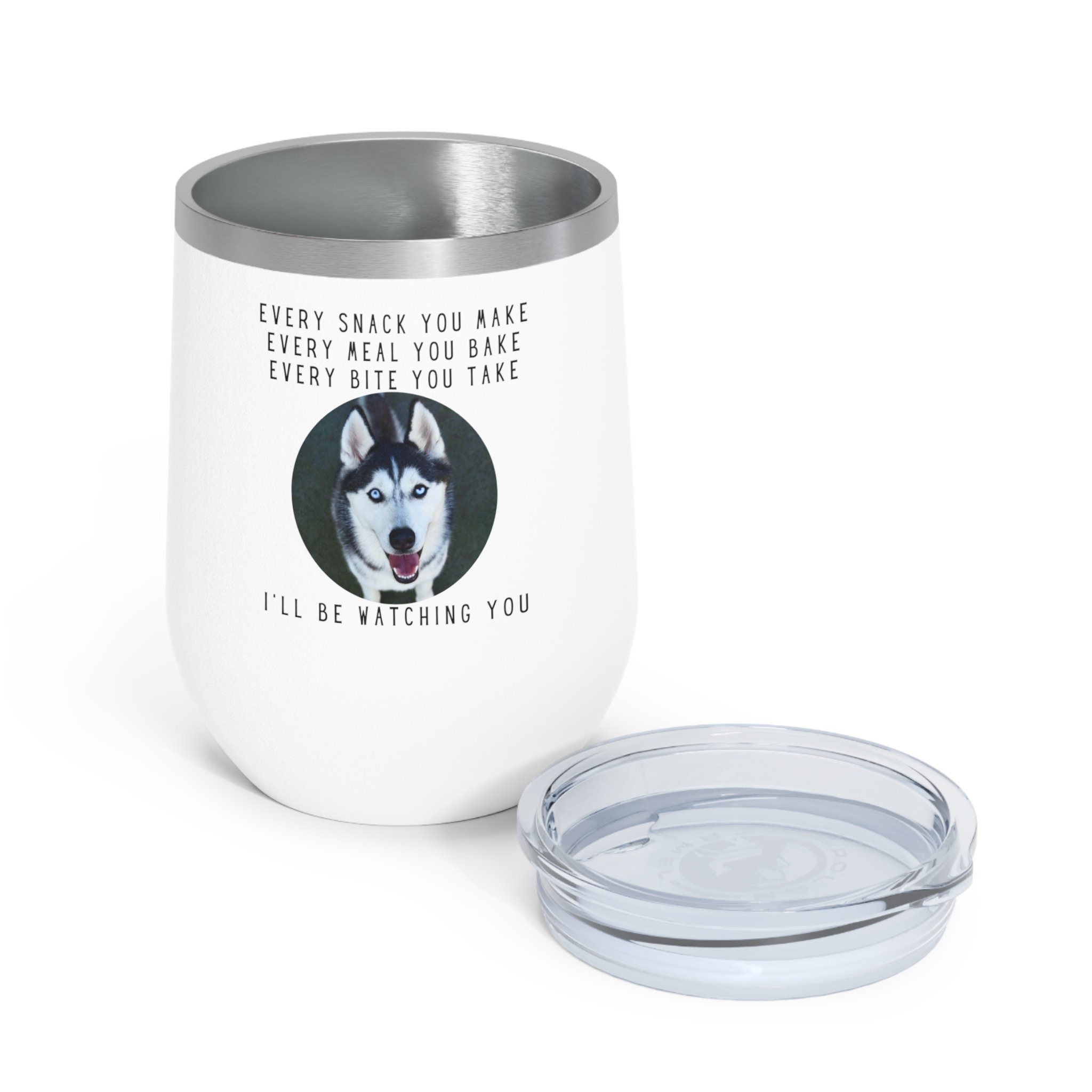 Personalized Siberian Husky Wine Glass Tumbler - Custom Dog Gifts for ...