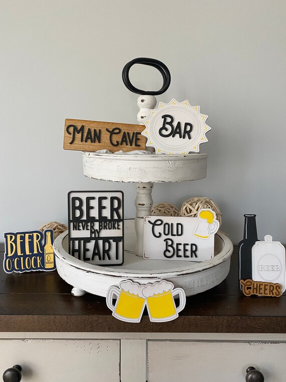 Man Cave Bar Tiered Tray Bundle - Etsy