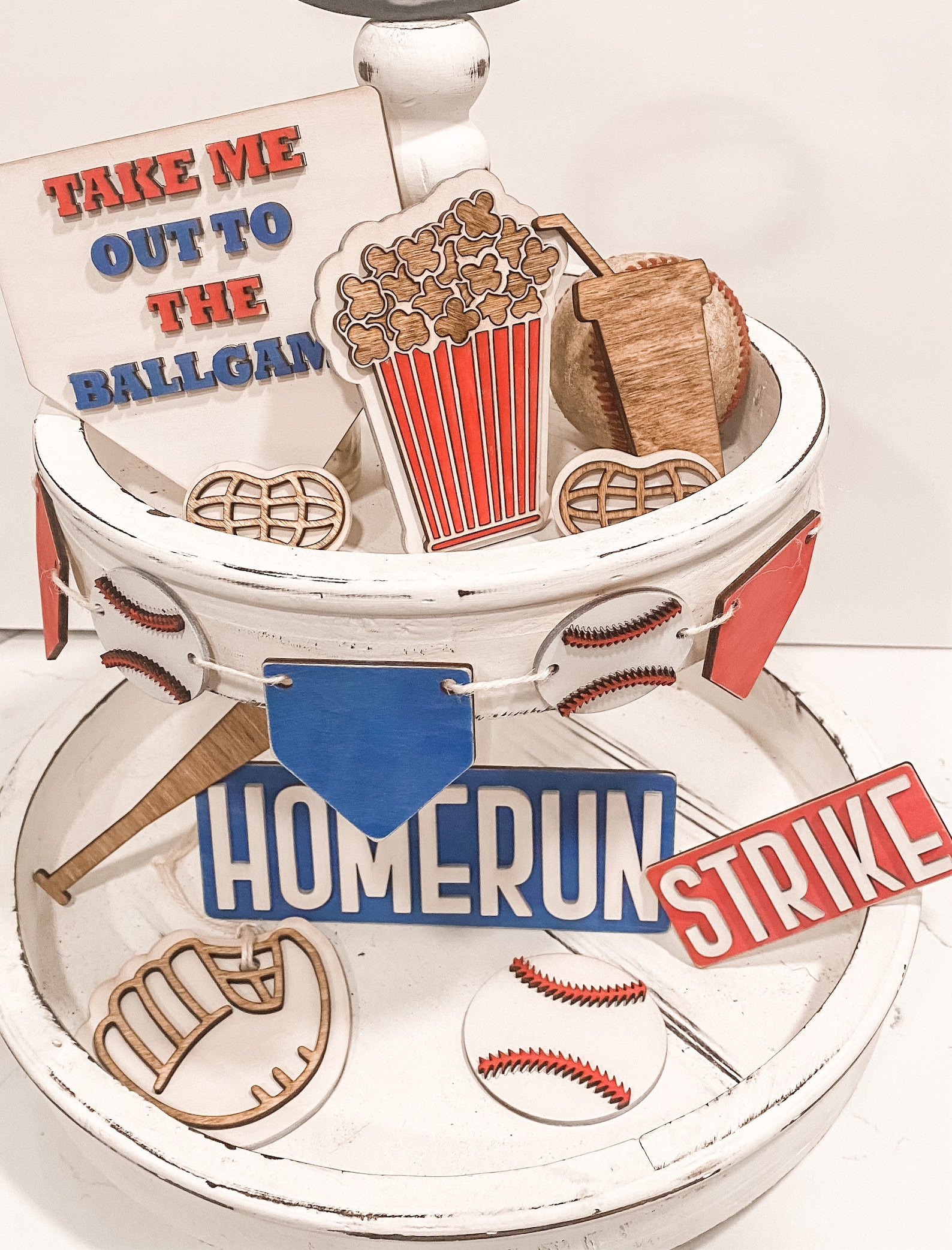 Baseball Vintage Tiered Tray Decor Tiered Tray Bundle Mini - Etsy