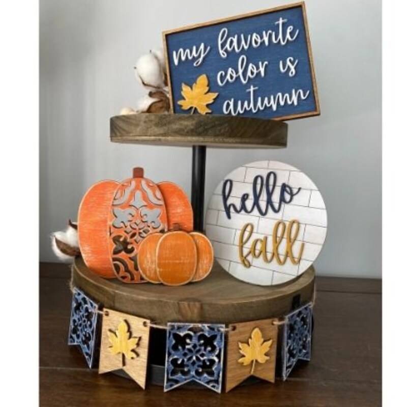 Fall Tiered Tray Decor - Etsy