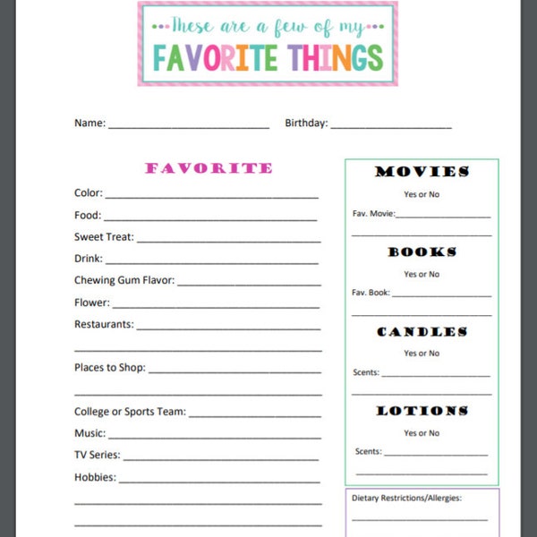 Favorite Things - Etsy