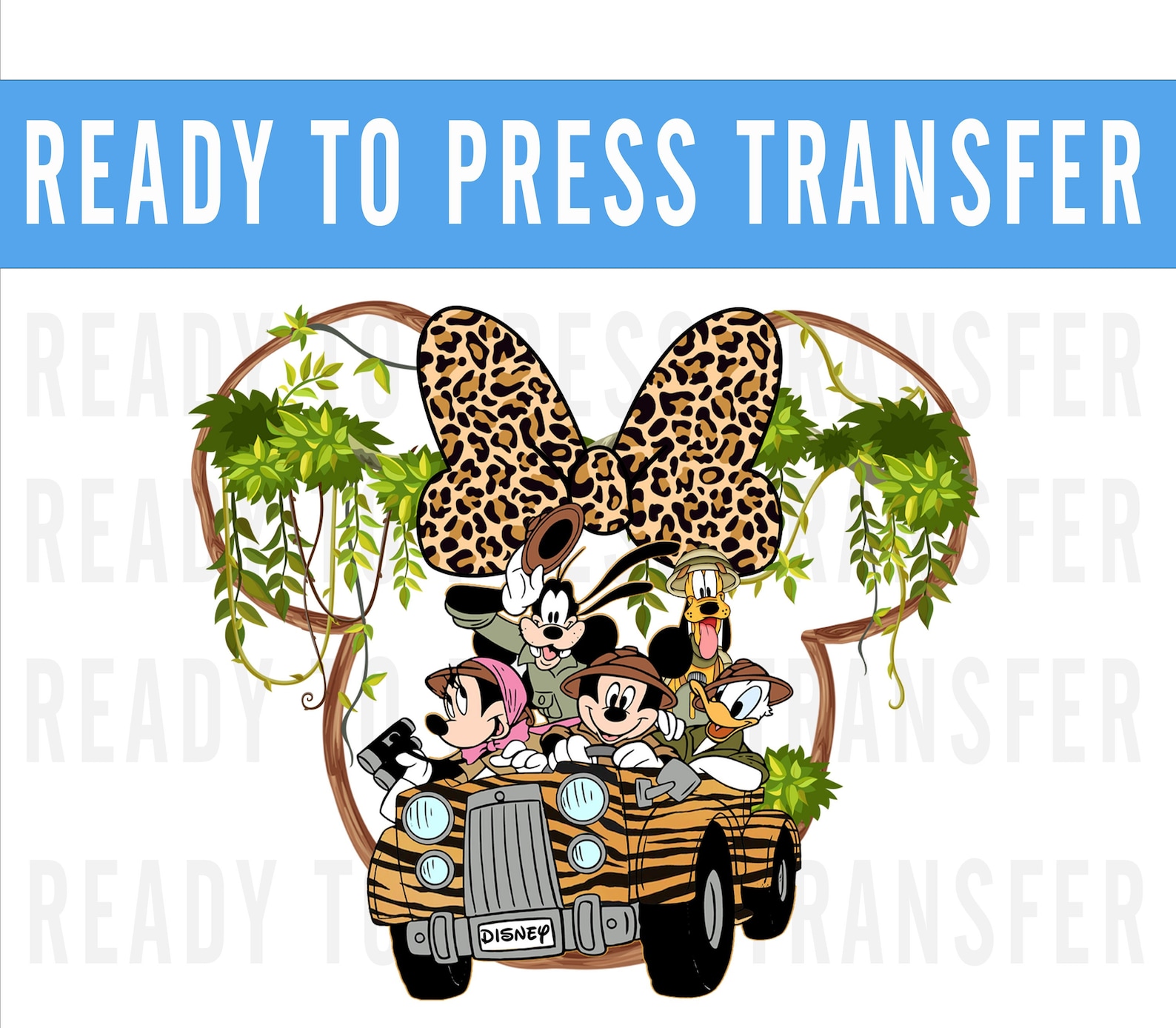 Disneys Animal Kingdom Safari Head Transfer - Ready to Press ...
