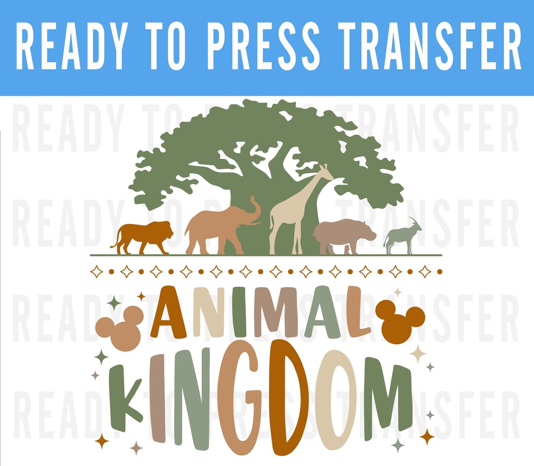 Disneys Animal Kingdom Iron on Decal for Shirts - Ready to Press ...