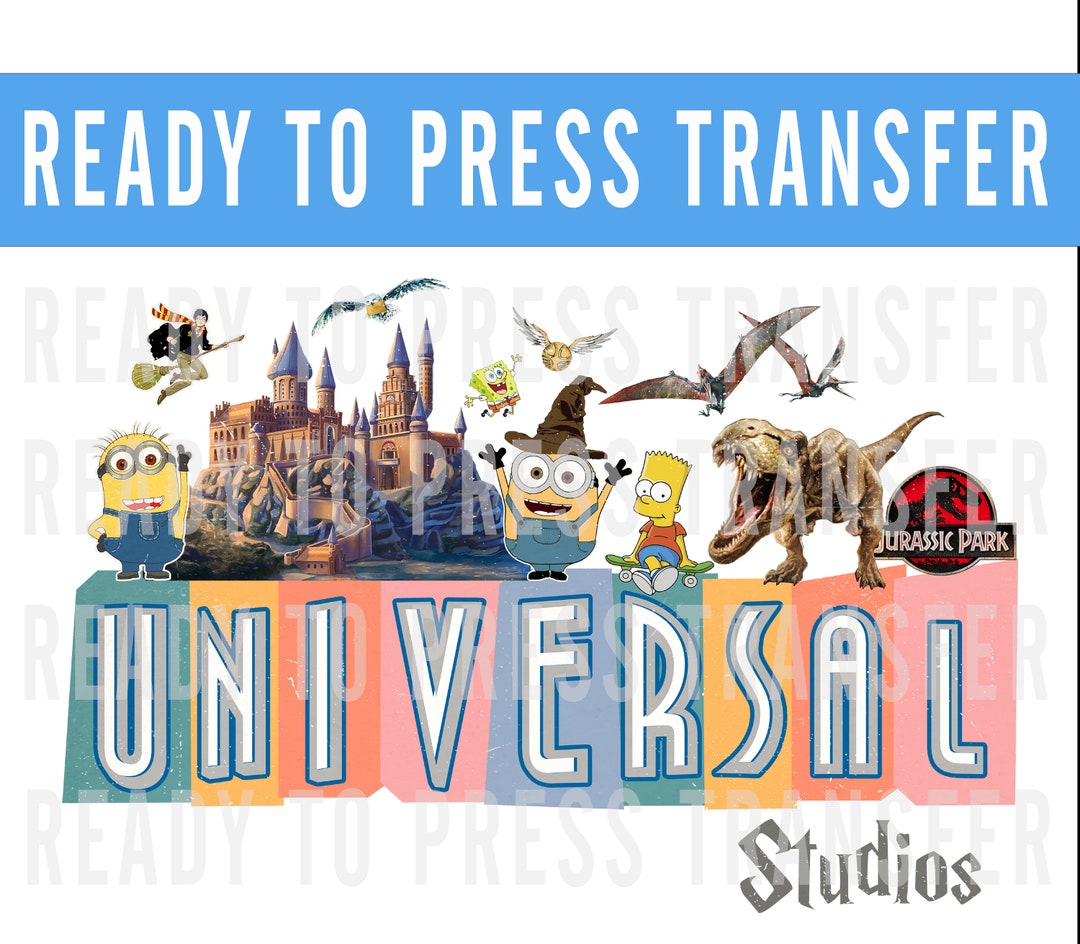 Universal Studios Inspired Transfer - Ready to Press - Transfers for ...
