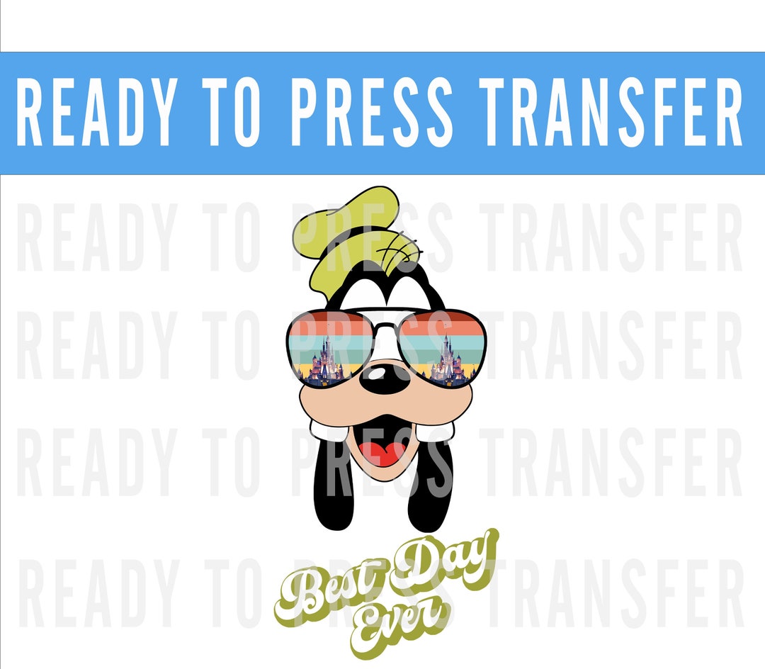 Goofy and Friends Best Day Ever Ready to Press Iron on Decal DTF ...