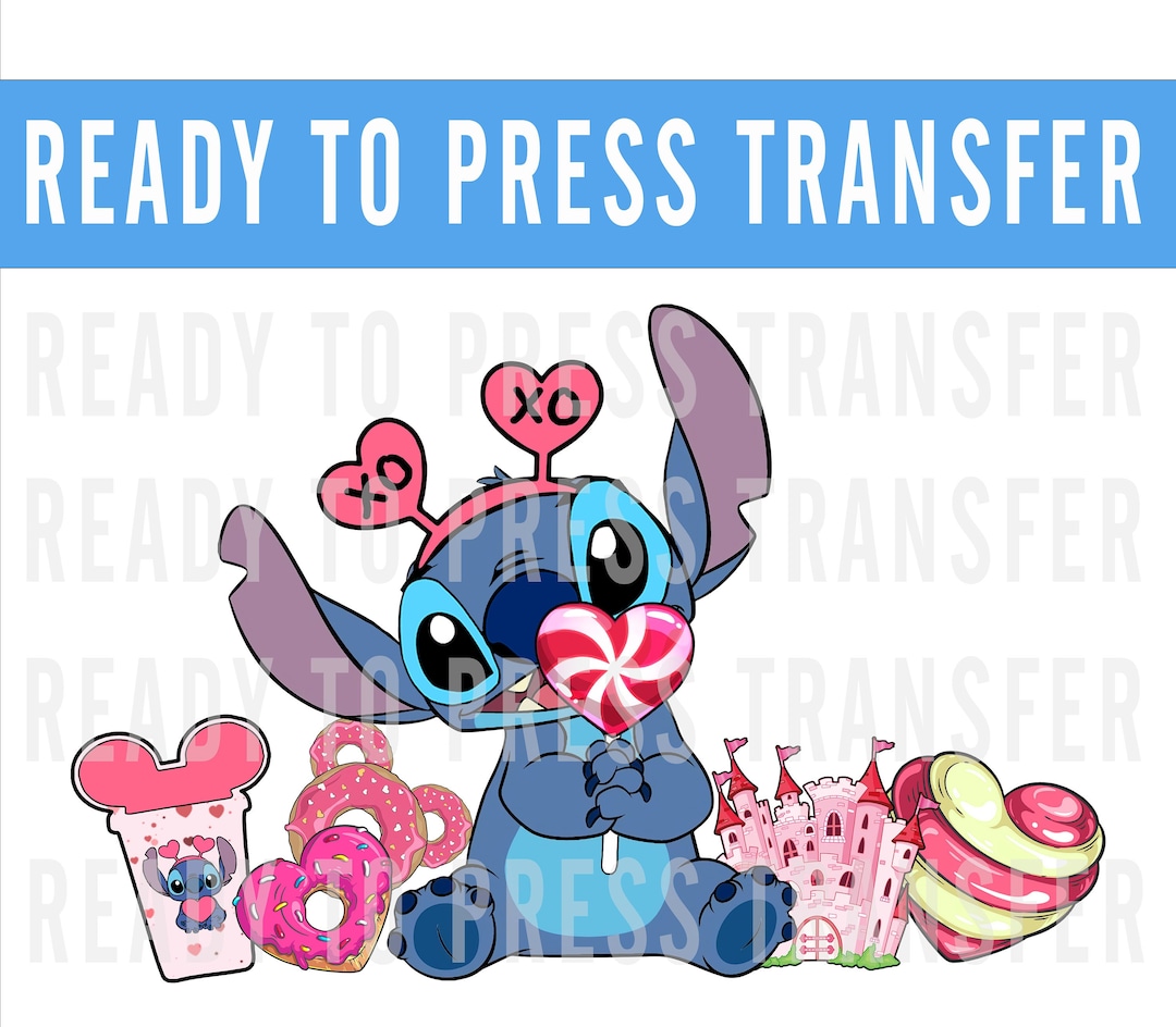 Valentines Stitch Transfer - Ready to Press - Transfers for Shirts ...