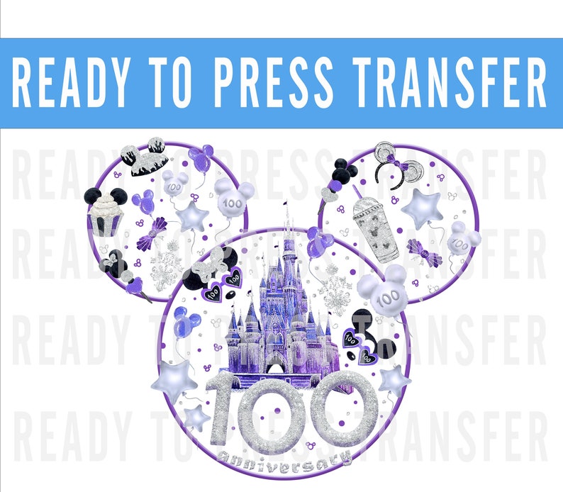 Disneys 100 Years of Wonder Ready to Press Iron on Decal DTF - Etsy