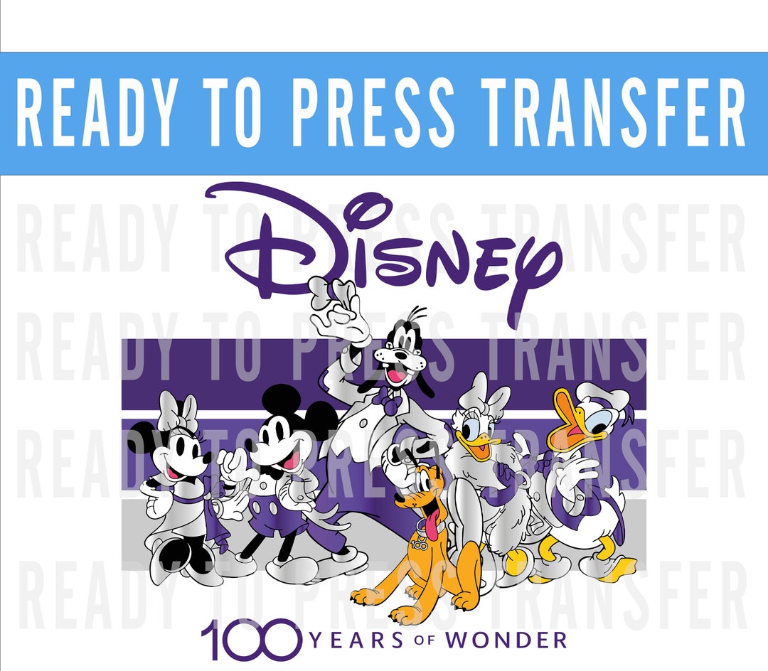 Disneys 100 Years of Wonder Ready to Press Iron on Decal DTF Transfer ...