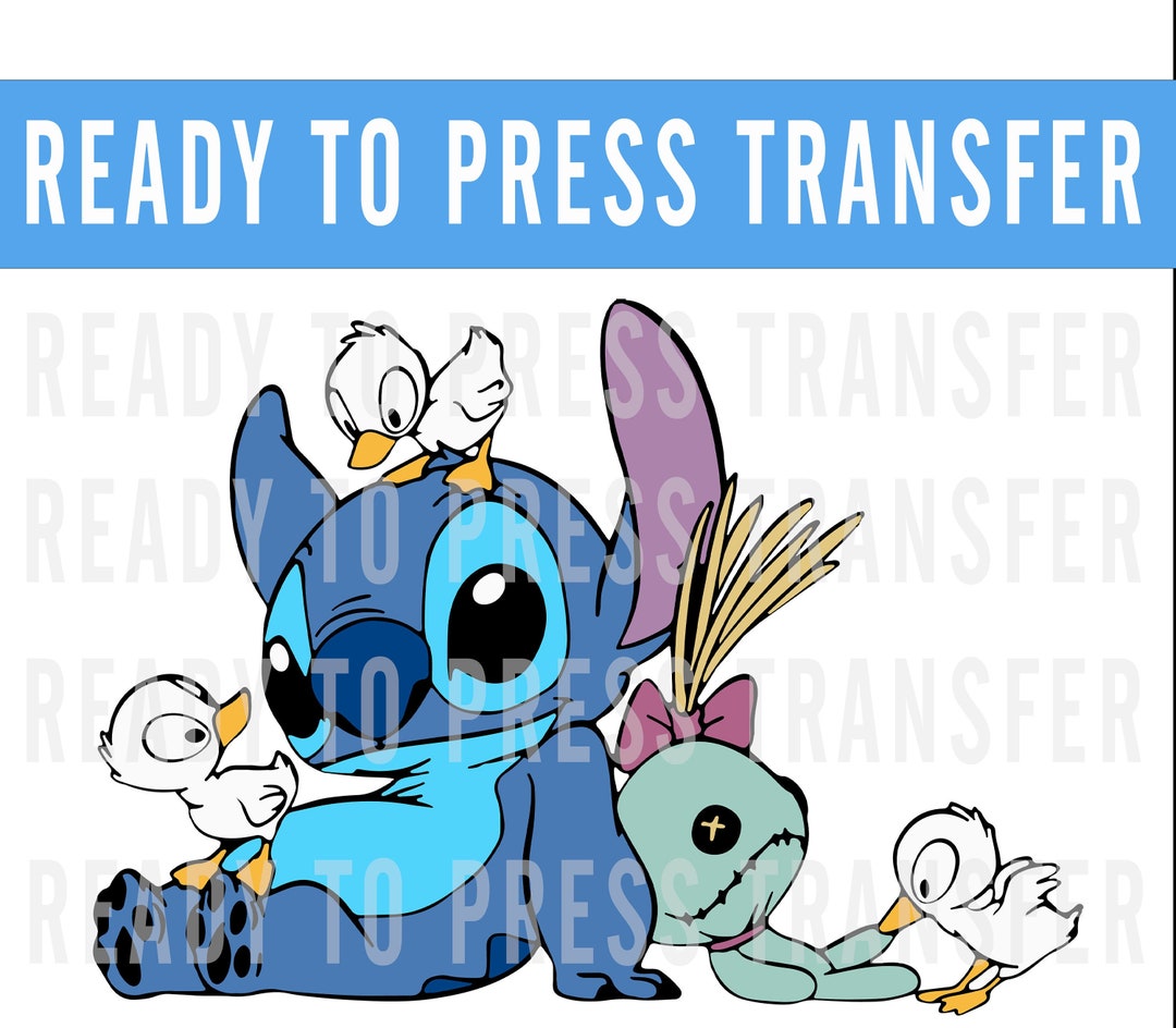 Disney Stitch Inspired DTF Transfer Decal Ready to Press -disney ...
