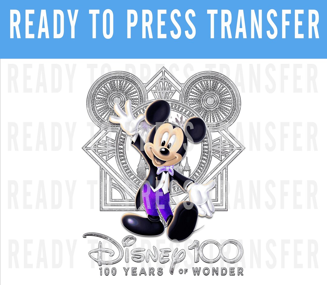 Disneys 100 Years of Wonder Ready to Press Iron on Decal DTF Transfer ...
