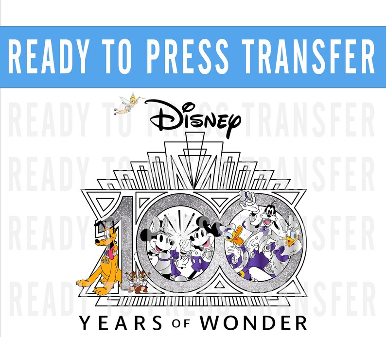 Disneys 100 Years of Wonder Ready to Press Iron on Decal DTF - Etsy