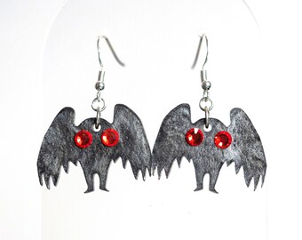 Mothman Earrings - Etsy