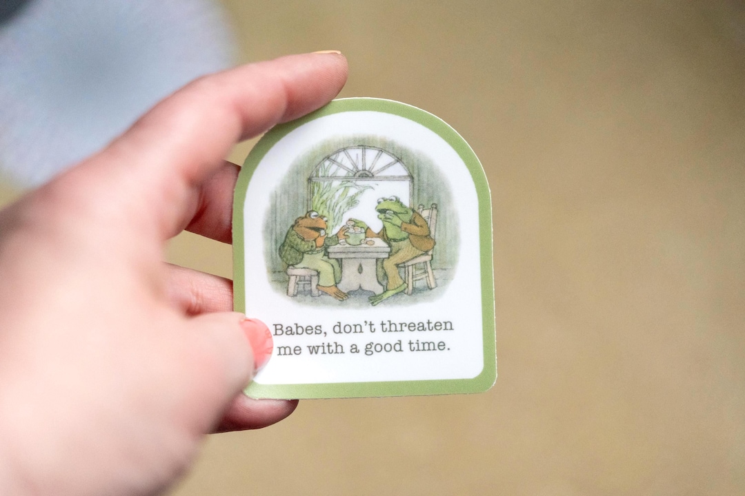 Frog and Toad Sticker: Don't Threaten Me Waterproof Vinyl Decal - Etsy