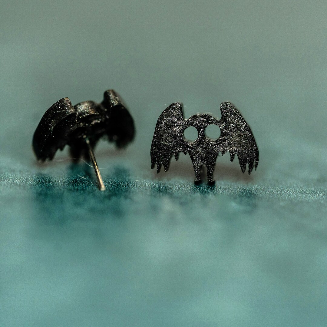 Little Mothman Studs Cryptid Earrings Mothman Earrings - Etsy