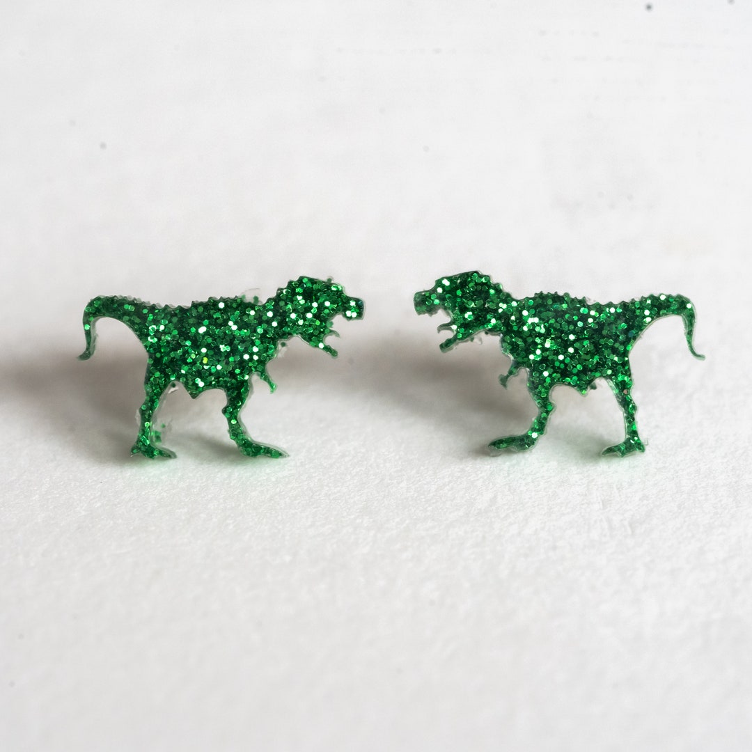 Adorably Tiny T-rex Earrings, T-rex Studs, Dinosaur Earrings, Dinosaur ...