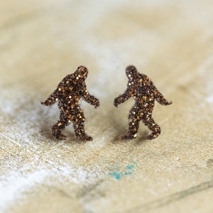 Creepy Cute Cryptid Earring Set, Mythical Creatures Stud Set, Mothman ...