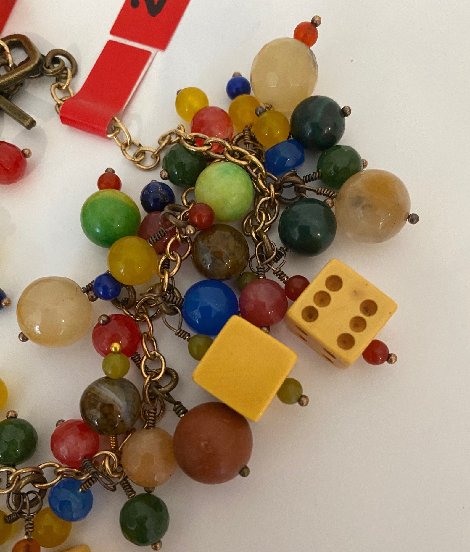 Cluster Statement Gemstones Bakelite Necklace - Etsy