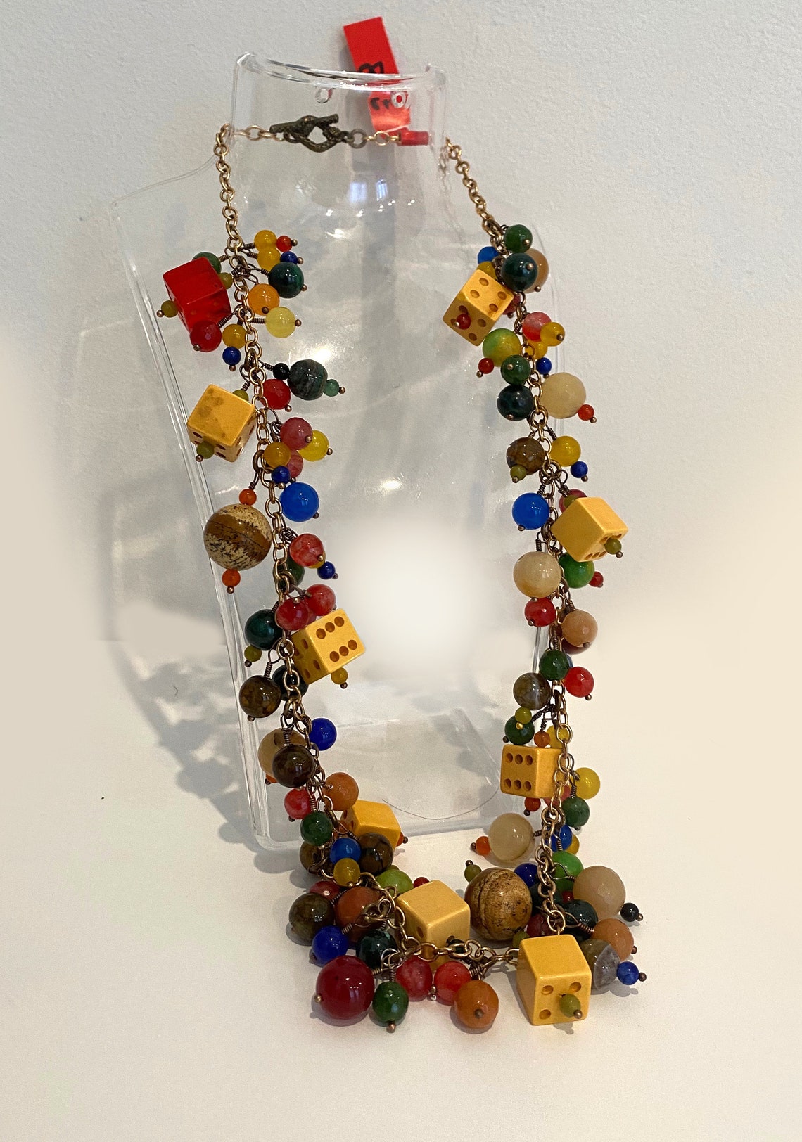 Cluster Statement Gemstones Bakelite Necklace - Etsy