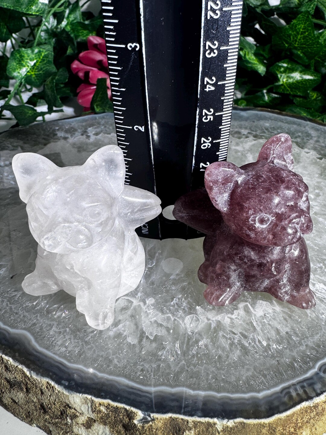 Frenchie Crystal/french Bulldog/crystal Dog Carvings/french Bulldog ...