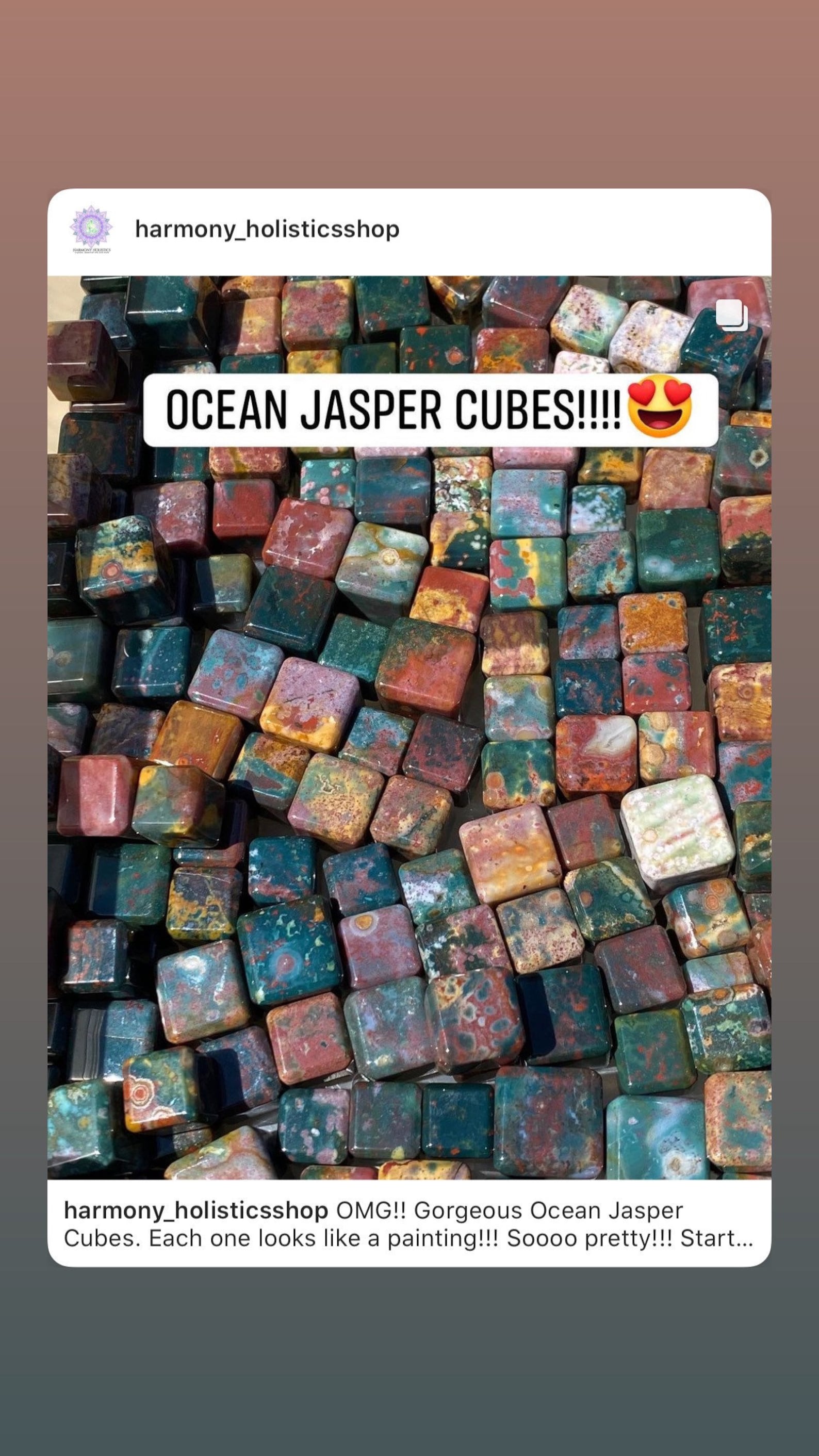 Gorgeous Colorful Ocean Jasper Cubes / Metaphysical/OJ E468 | Etsy
