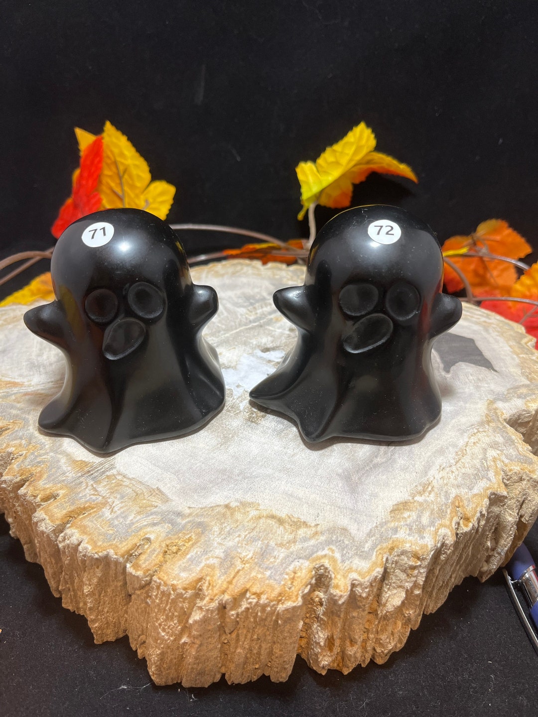 Crystal Ghost Carving/large Obsidian Ghost/boo/ghoul/halloween E2868 - Etsy