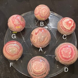 Gorgeous Rhodochrosite Spheres/stunning Patterns/pinkalicious/e782 - Etsy
