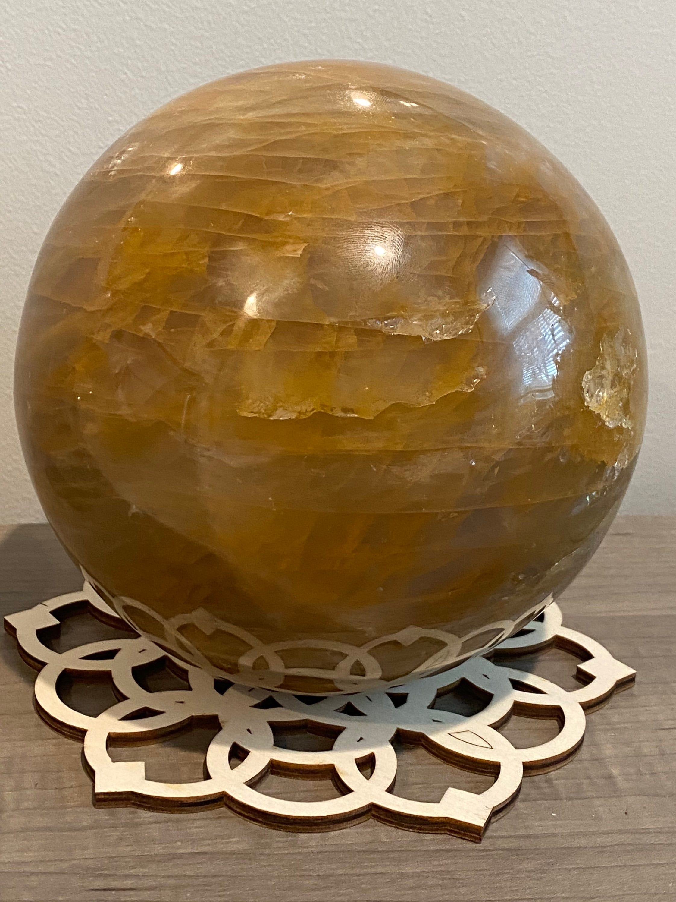 Giant Golden Healer Quartz Sphere With Stand (11.14 Lbs) - Etsy