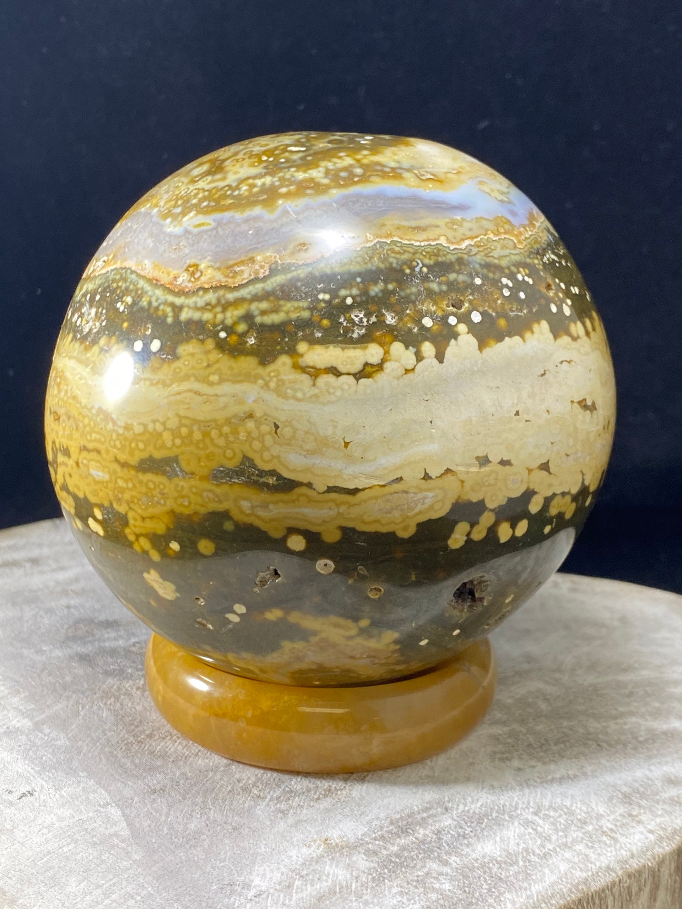 XL Ocean Jasper Sphere 100mm With Stand/ Metaphysical/solar - Etsy UK
