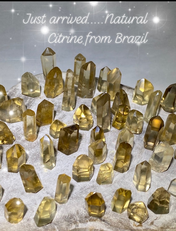 Mini Natural Citrine Towers / Generators/ Brazilian Citrine/ | Etsy