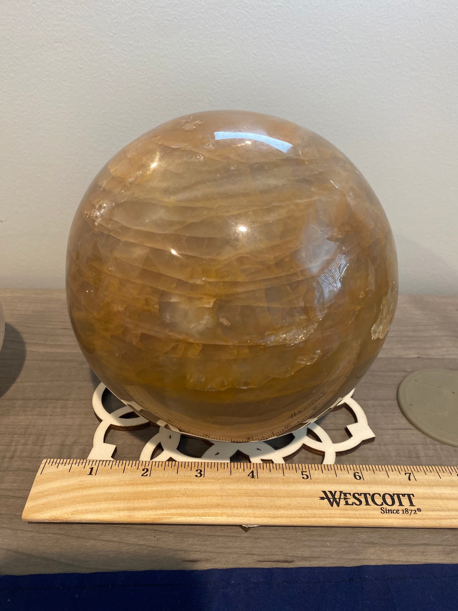 Giant Golden Healer Quartz Sphere With Stand (11.14 Lbs) - Etsy