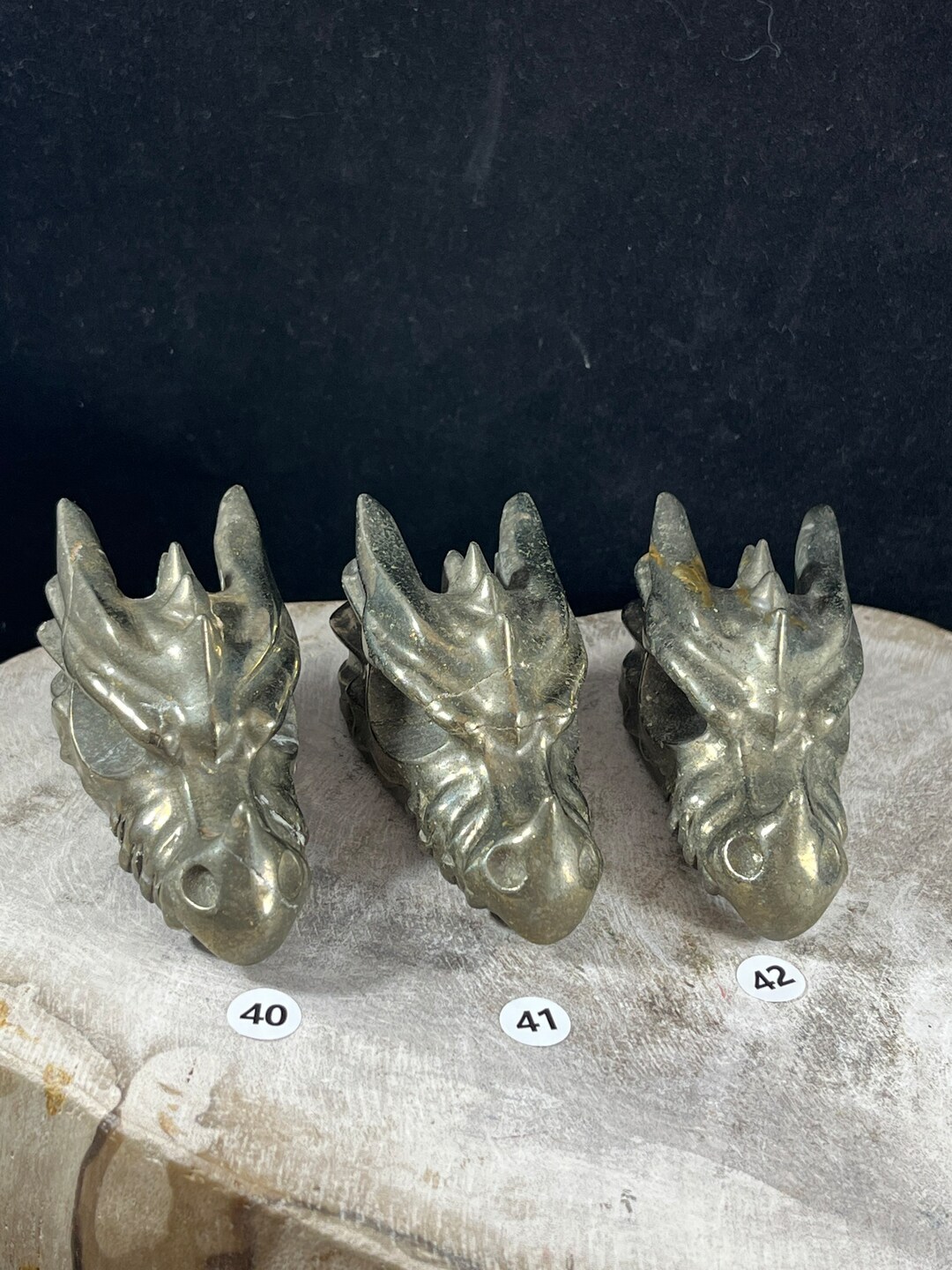 3 Inch Pyrite Dragon Head/dragon//fire Dragon/dragon Head/pyrite/e2969 ...