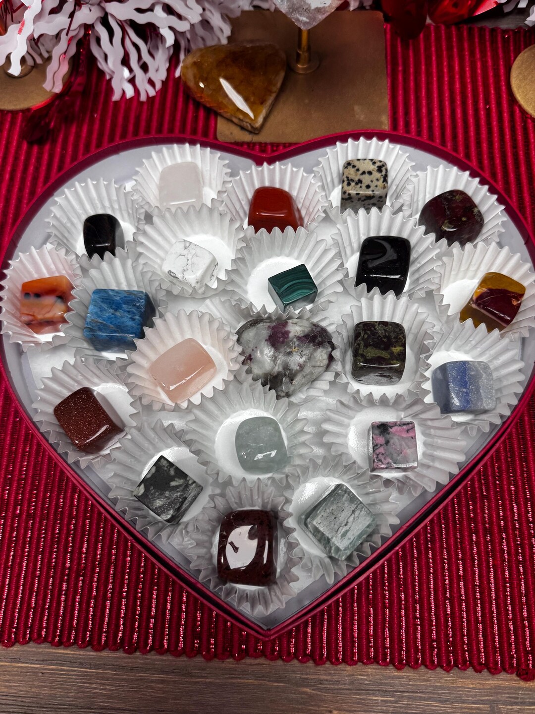 Crystal Cube Valentine's Gift Box: Heart & 20 Large Cubes - Etsy