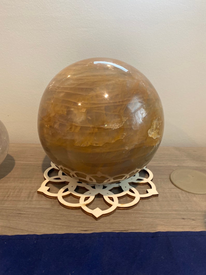 Giant Golden Healer Quartz Sphere With Stand (11.14 Lbs) - Etsy