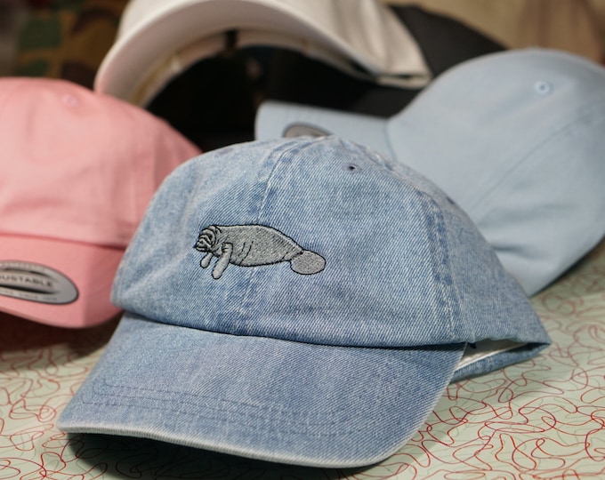 CUSTOM Manatee Sea Life Aqua Marine Life Wildlife Ocean Hat - Etsy