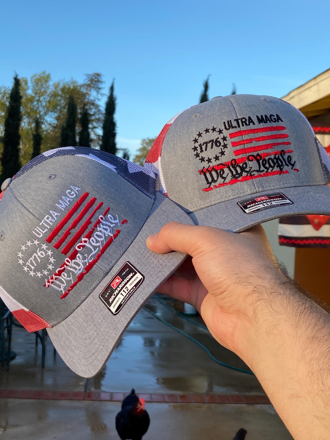 Custom Embroidered Trump Middle Finger Hat FLEXFIT Maga Pence Biden Cry ...