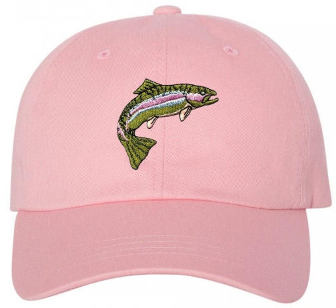 CUSTOM Trout Fishing Embroidered Cap Baseball Hat Lover Gift Mom Cap ...