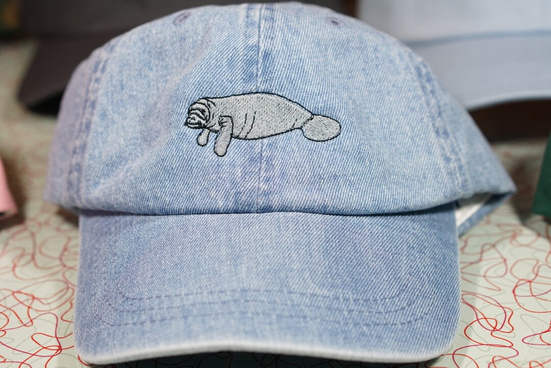 CUSTOM Manatee Sea Life Aqua Marine Life Wildlife Ocean Hat Embroidered ...