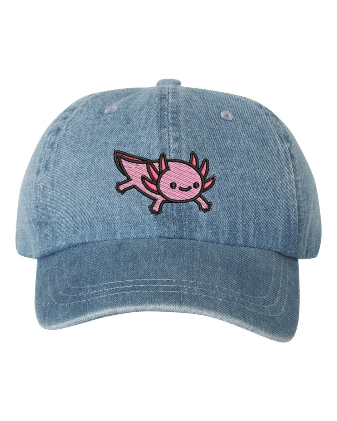 CUSTOM AXOLOTL Embroidered Cap Baseball Hat Lover Gift Mom Cap Dad Mom ...