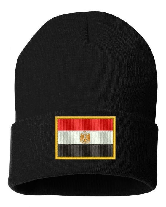 CUSTOM Embroidered EGYPT Flag Beanie Hat Shirt Egyptian Patch - Etsy