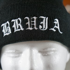 Add Your Text Here CUSTOM Beanie Many Fonts !!! Embroidered Beanie Hat ...