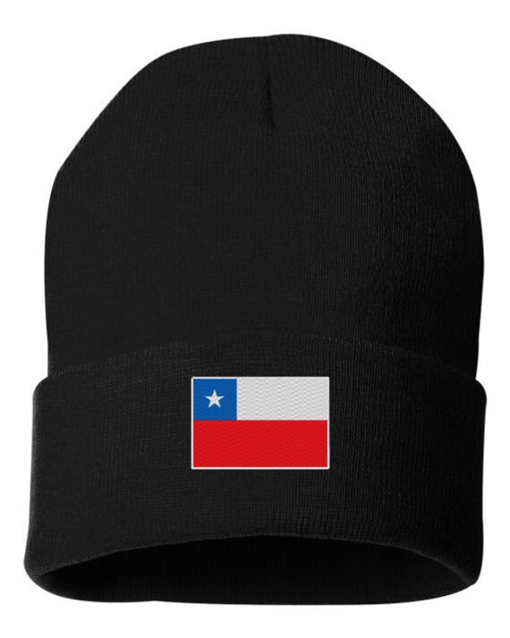 CUSTOM Embroidered Chile Flag Beanie Hat Shirt Patch Chilean - Etsy