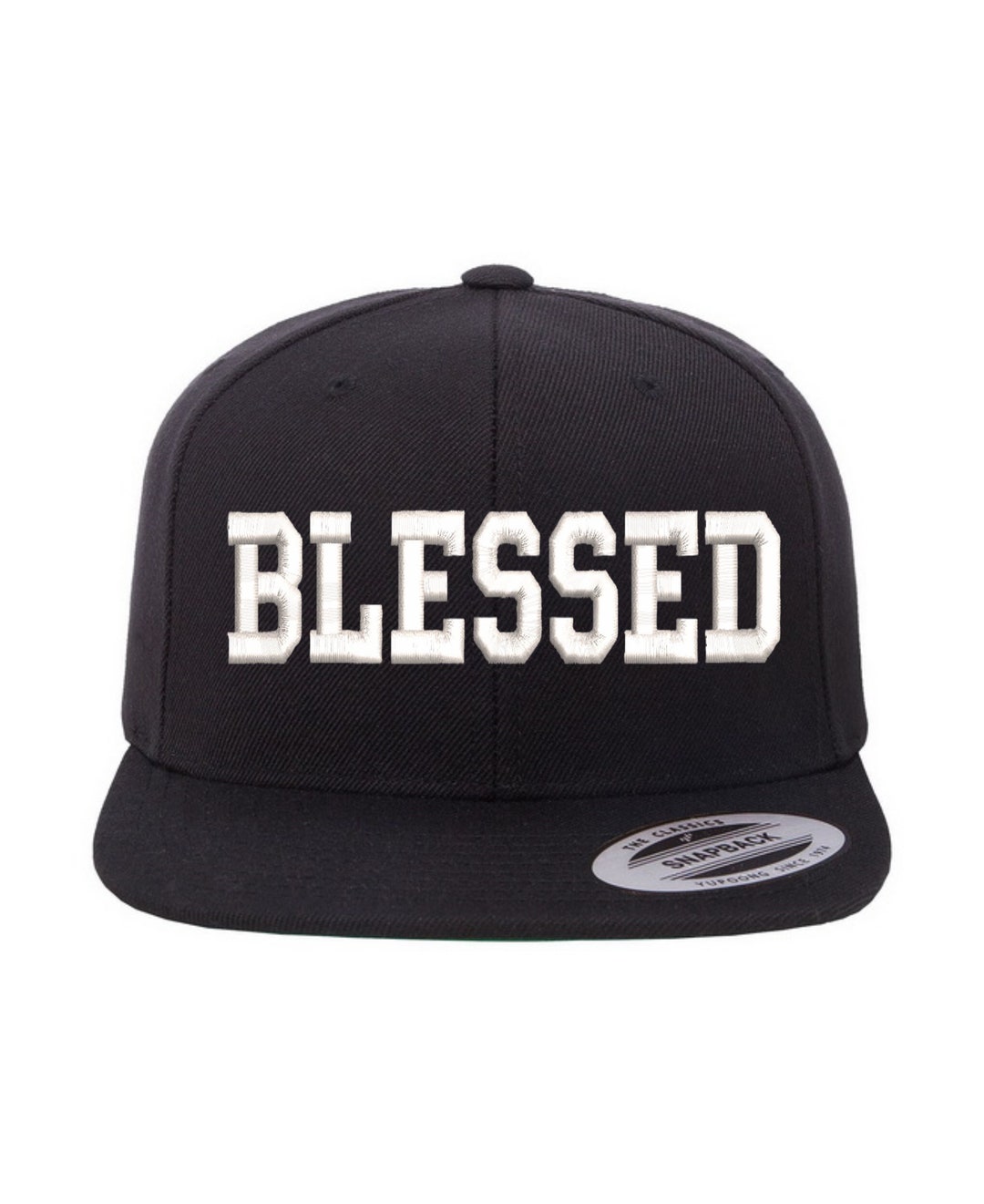 CUSTOMIZABLE Embroidered BLESSED Snapback Hat Patch Cross Crucifix ...