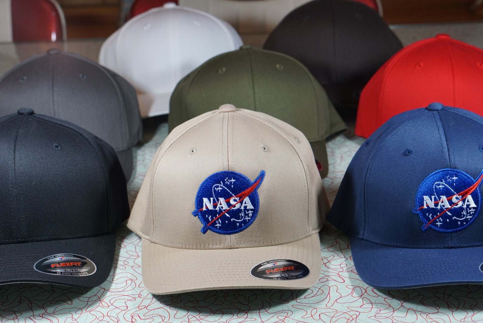 Custom Embroidered FLEXFIT NASA Hat Space Program Shuttle | Etsy