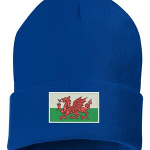 CUSTOM Embroidered Welsh Dragon Beanie Hat Shirt Flag Patch Wales - Etsy