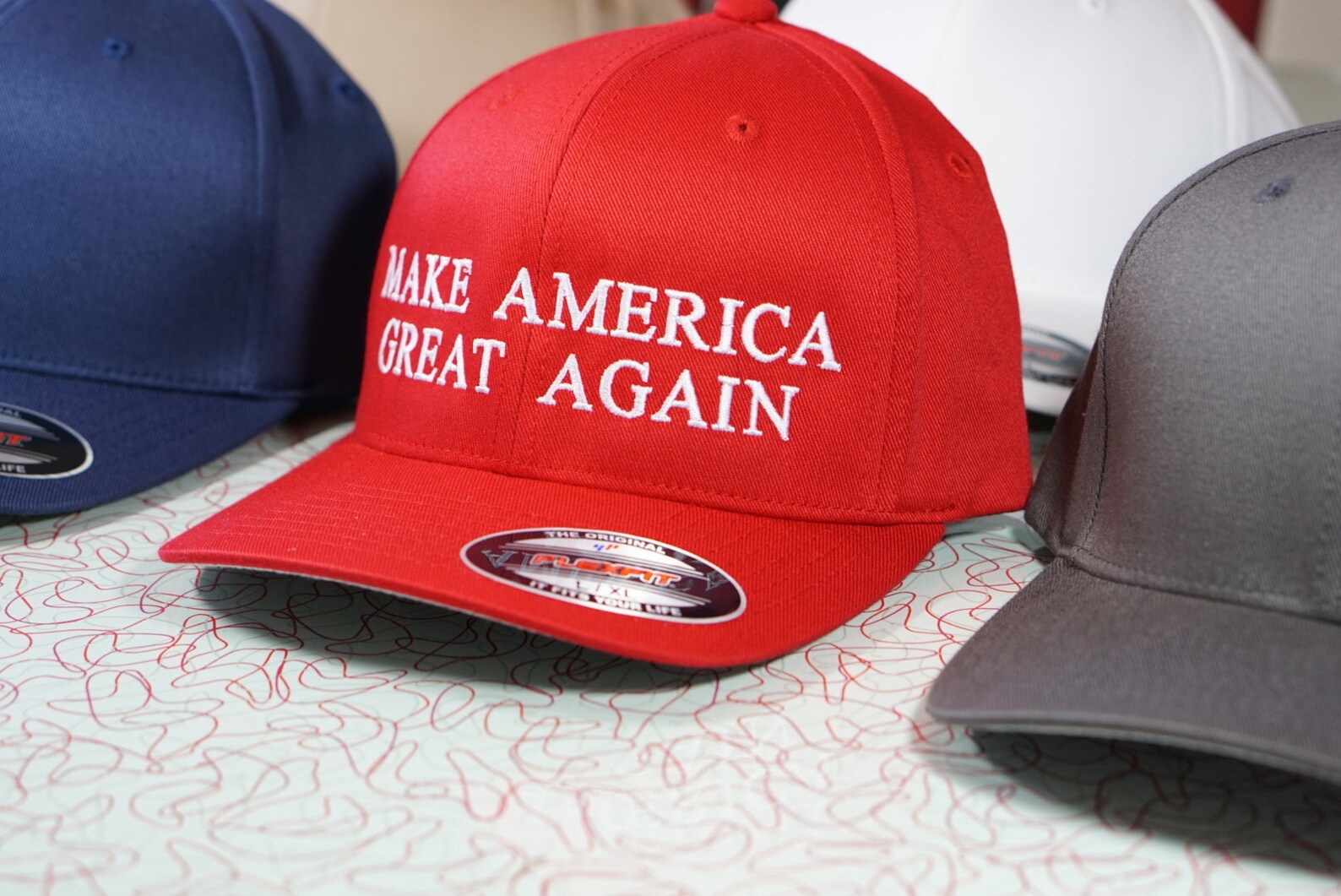 Custom Embroidered Trump Middle Finger Hat FLEXFIT Maga Pence - Etsy